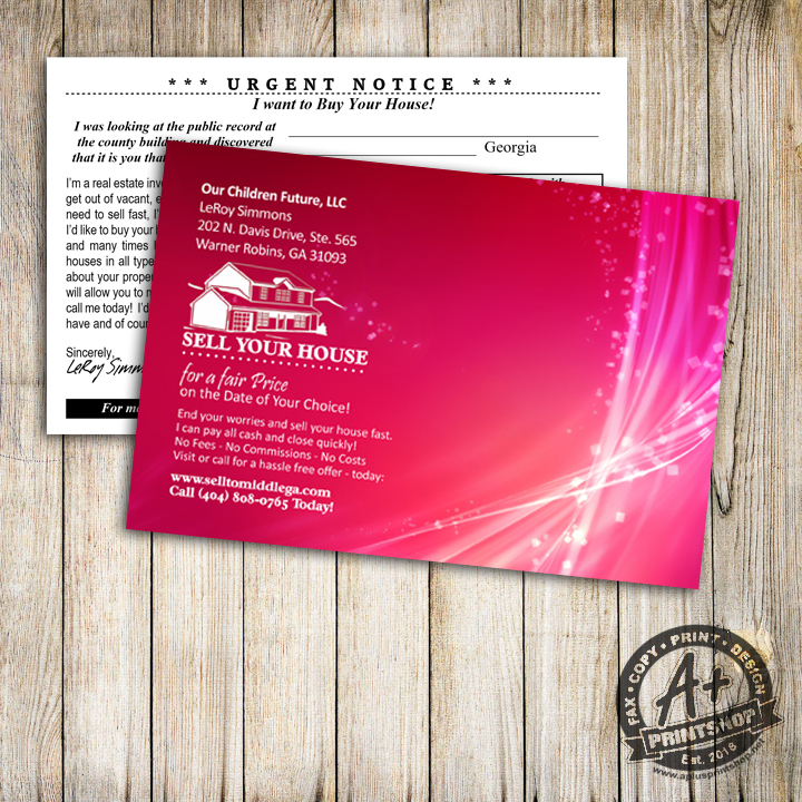 mailers postcard – A Plus Print Shop