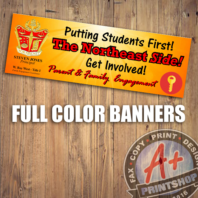 Full Color Printed Banners – A Plus Print Shop